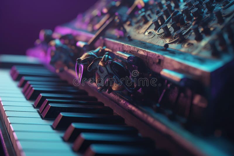 Cyberpunk Piano. Generate Ai Stock Illustration - Illustration of ...