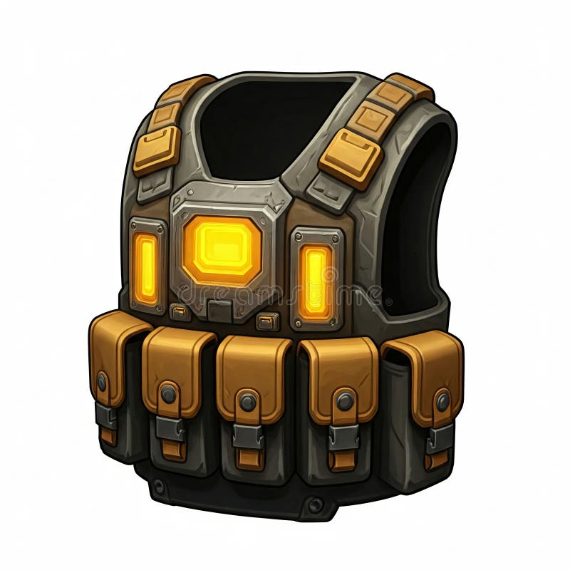 Cyberpunk Power-Infused Armor Stock Illustration - Illustration of ...