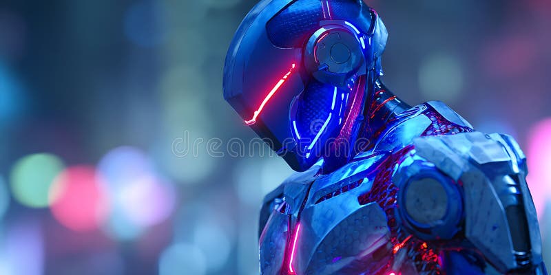 Cyberpunk Robot Futuristic AI Visual Stock Illustration - Illustration ...