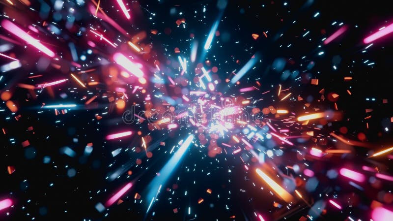 A Cyberpunk Scene with People Celebrating Pride in a High-tech Urban ...