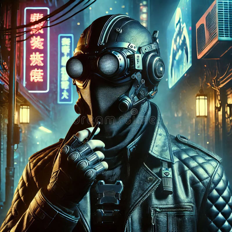 Cyberpunk Smuggler Illustration of a Cyberpunk Smuggler Stock ...