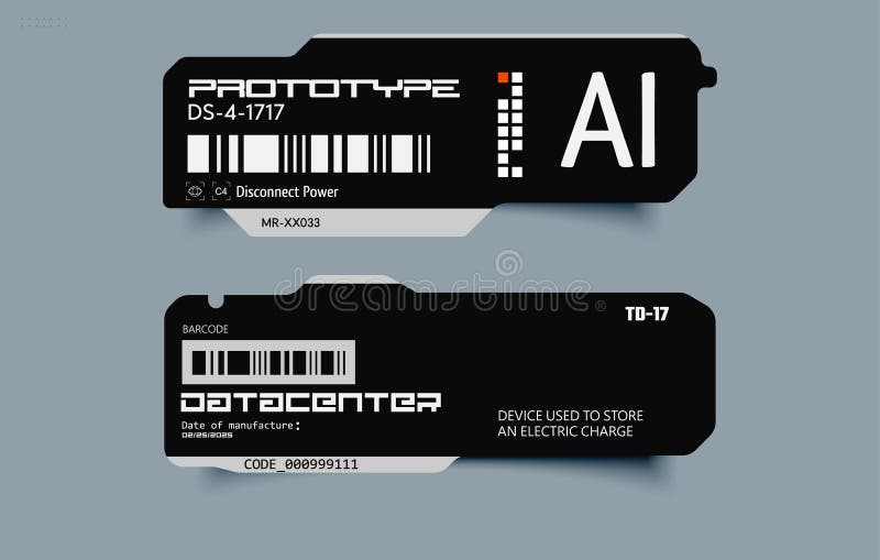 Cyberpunk Sticker, Futuristic Style Sticker. Stock Illustration ...
