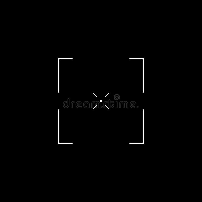 Cyberpunk Style Element. Square Tech Design Target Stock Vector - Illustration of punk, sight ...