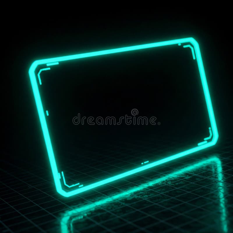 Cyberpunk-Style Frame with Neon Effect Stock Illustration ...