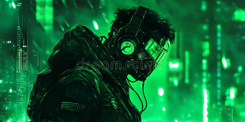 Cyberpunk-Style Neon Green Wallpaper with Tech Elements for Futuristic ...