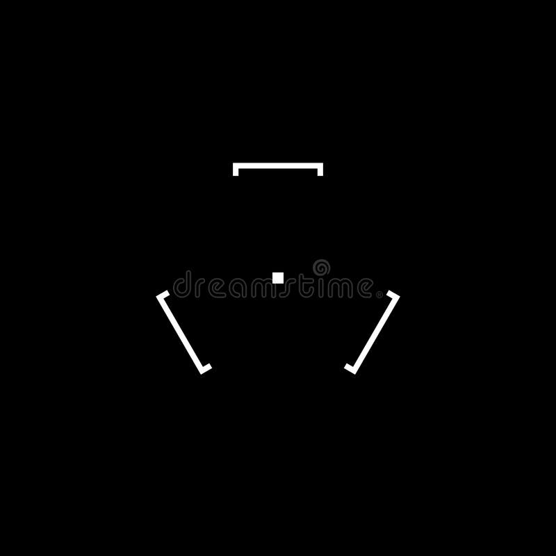 Cyberpunk Style Target, Futuristic Cyber Triangle Aim Stock Vector ...