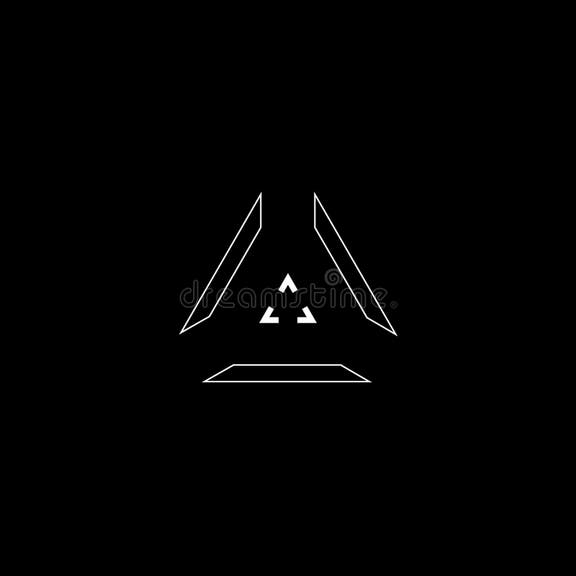 Cyberpunk Style Triangle Target. Modern GUI Triangle Target, HUD Aim ...