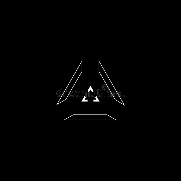 Cyberpunk Style Triangle Target. Modern GUI Triangle Target, HUD Aim ...