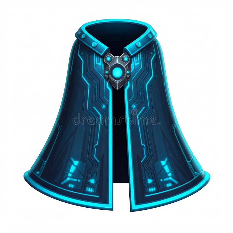Cyberpunk Tactical Combat Cape Stock Illustration - Illustration of ...
