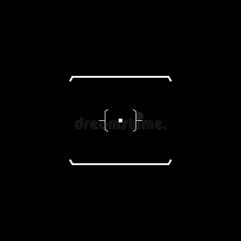 Cyberpunk Target, Cyber Aim, Rectangle HUD Sight Stock Vector ...