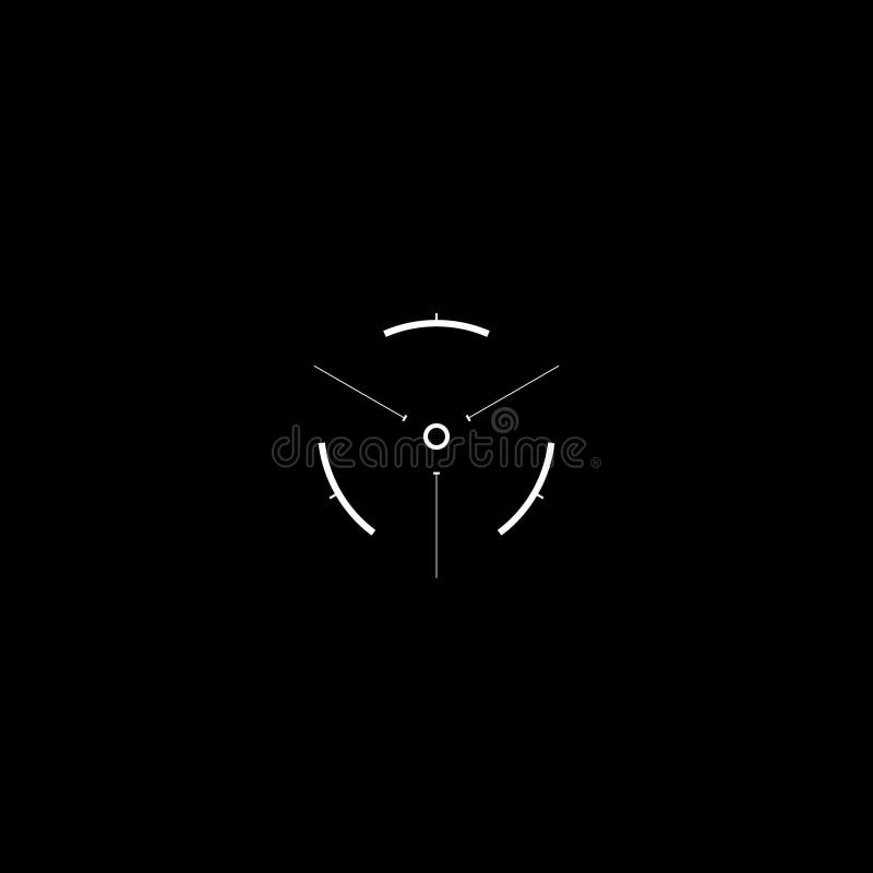 Cyberpunk target, HUD aim stock vector. Illustration of crosshair ...