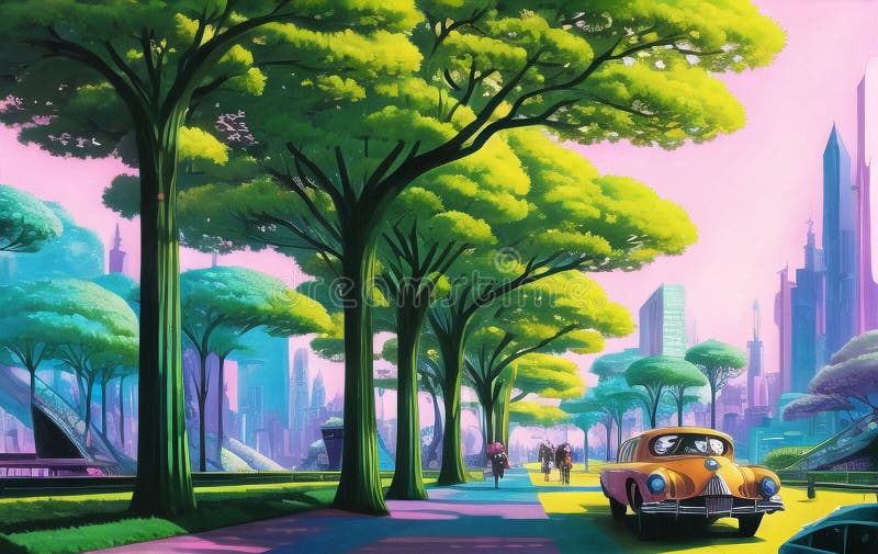 Cyberpunk Poster 80s Style. Retro Style, Neon, Futuristic, Landscape ...