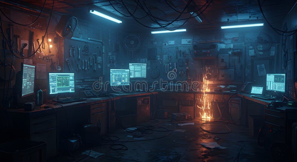 Burning Server Stock Illustrations – 524 Burning Server Stock ...