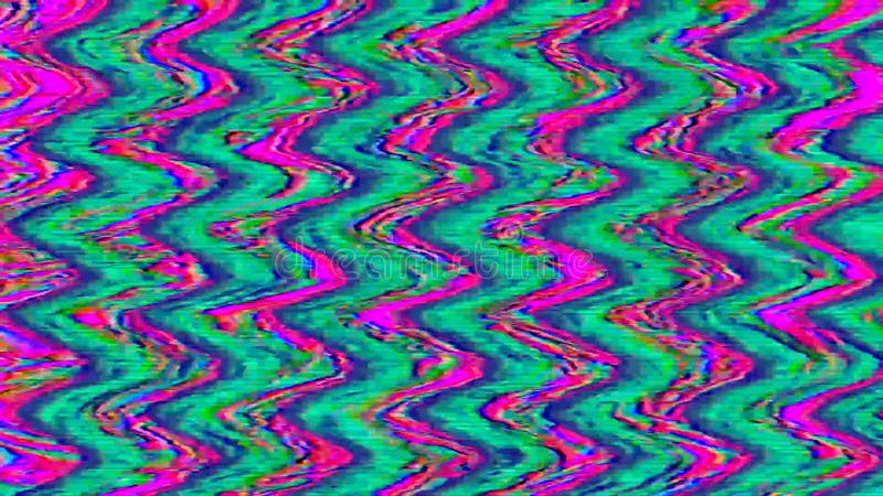 Cyberpunk Vibrant Interference. Wavy Psychedelic Pieces Corrupted ...