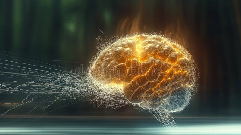 Cyberpunk Virtual Brain Image.representing Artificial Intelligence ...