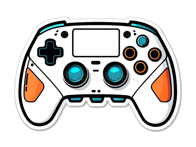 Cyberpunk Virtual Reality Game Controller Sticker Vector Design Stock ...