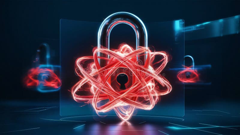 Cybersecurity Abstract, Atomic Energy Lock Concept High Quality Image ...