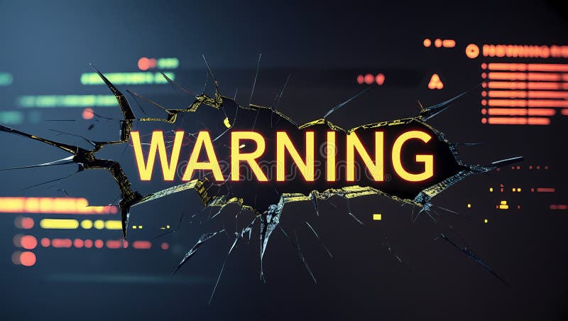 Cybersecurity Alert – Futuristic Interface with System Breach Warning ...