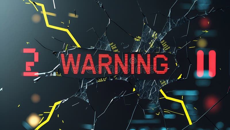 Cybersecurity Alert – Futuristic Interface with System Breach Warning ...