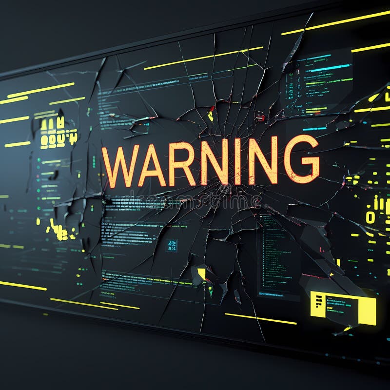 Cybersecurity Alert – Futuristic Interface with System Breach Warning ...