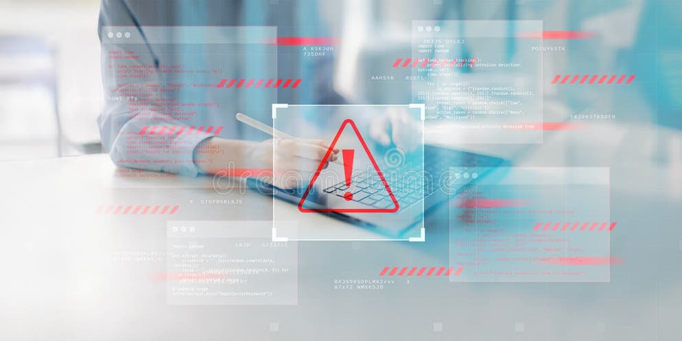 Cybersecurity Alert on Mobile Device Highlighting Data Breach Risk ...
