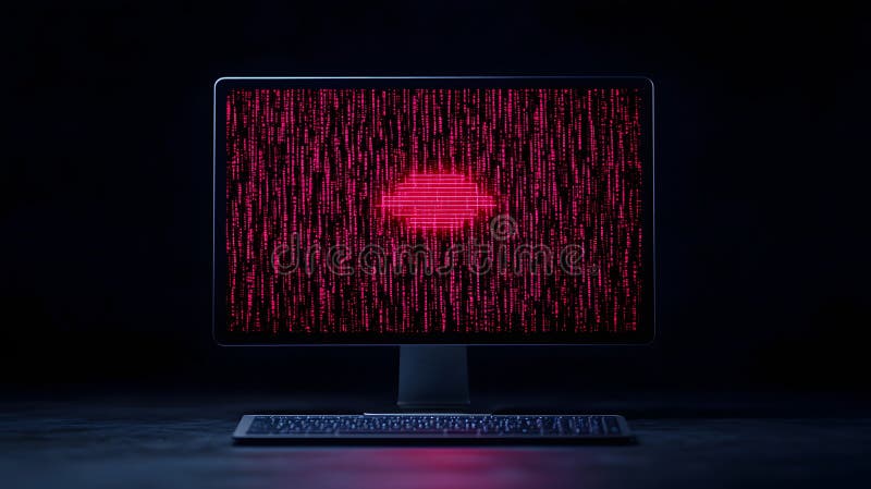 Cybersecurity Alert: Monitoring System Under Threat with Red Warning ...