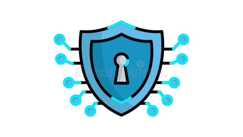 Cybersecurity Animated Icon. Alpha Channel, Transparent Background ...