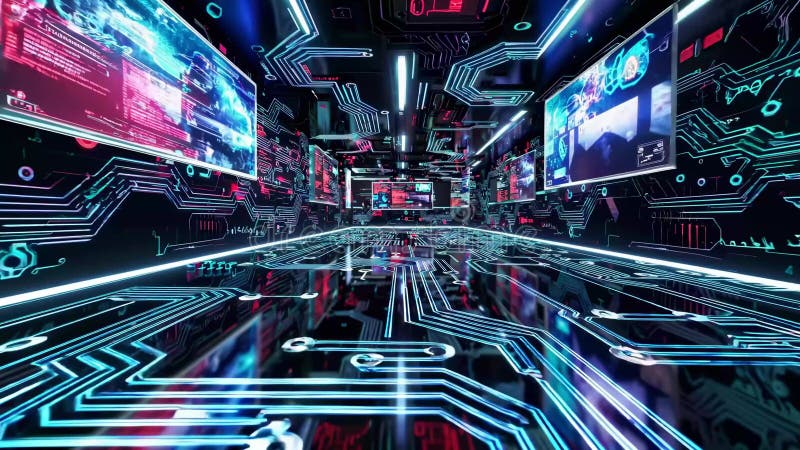 Cybersecurity Animation Presents Digital Data Protection Concept ...