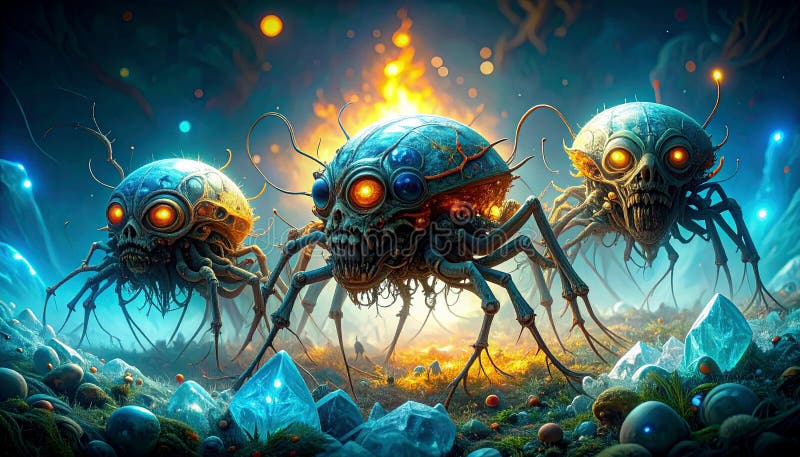 Cybersecurity Ant Colony Defense. Artificial Intelligence Concept ...