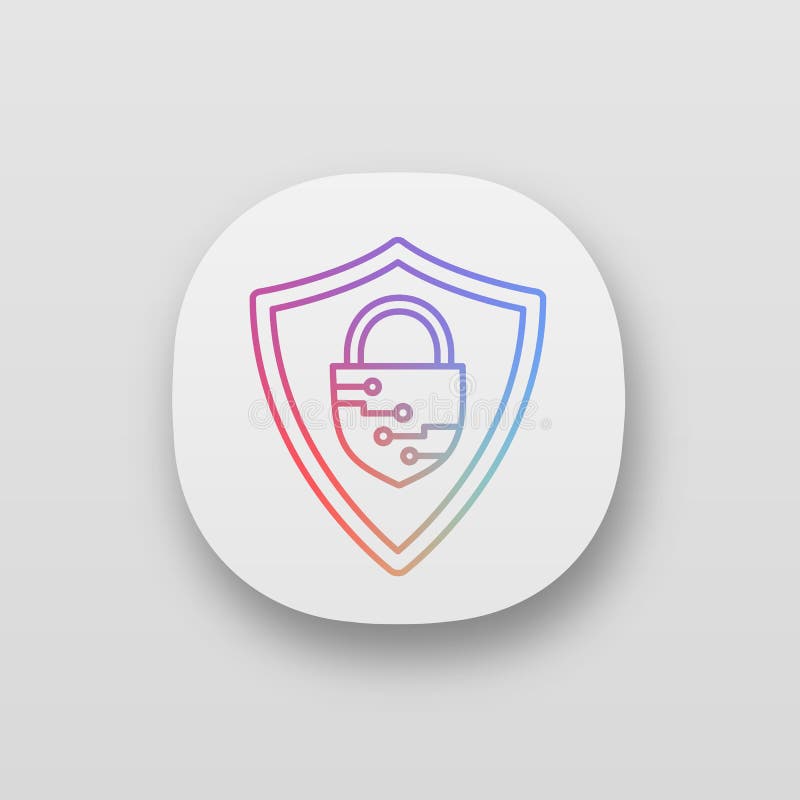 Cybersecurity app icon stock vector. Illustration of isolated - 175553769