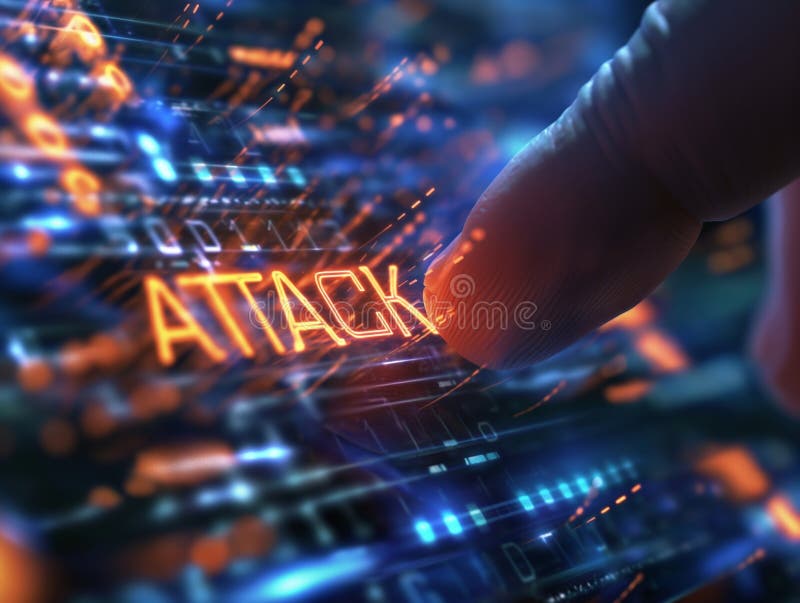 Cybersecurity Breach Concept Stock Illustration - Illustration of ...