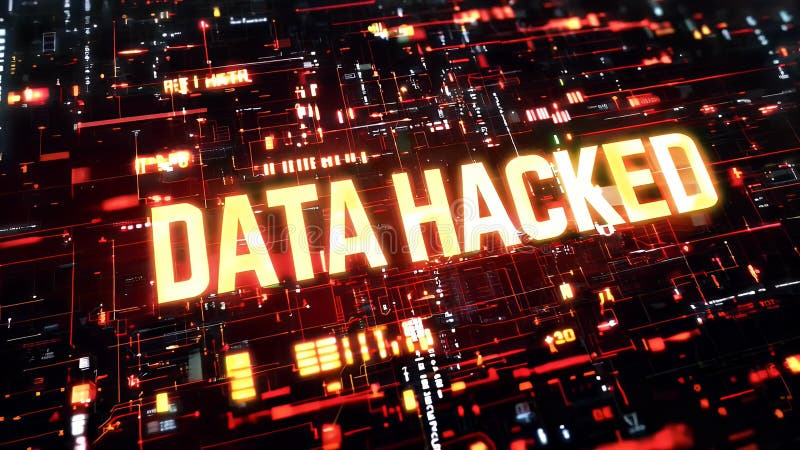 Cybersecurity Breach and Data Hacking Warning Stock Footage - Video of ...