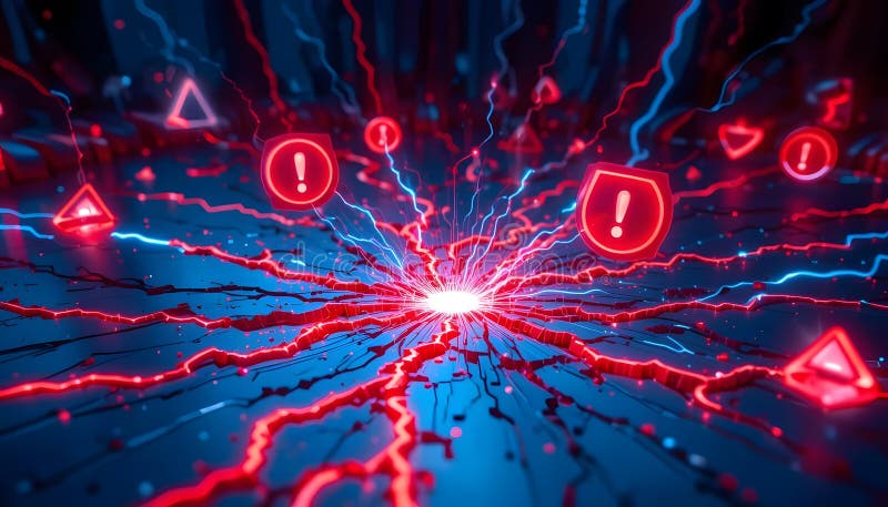 Cybersecurity Breach: Digital Chaos & Warning Signs. Generative AI ...
