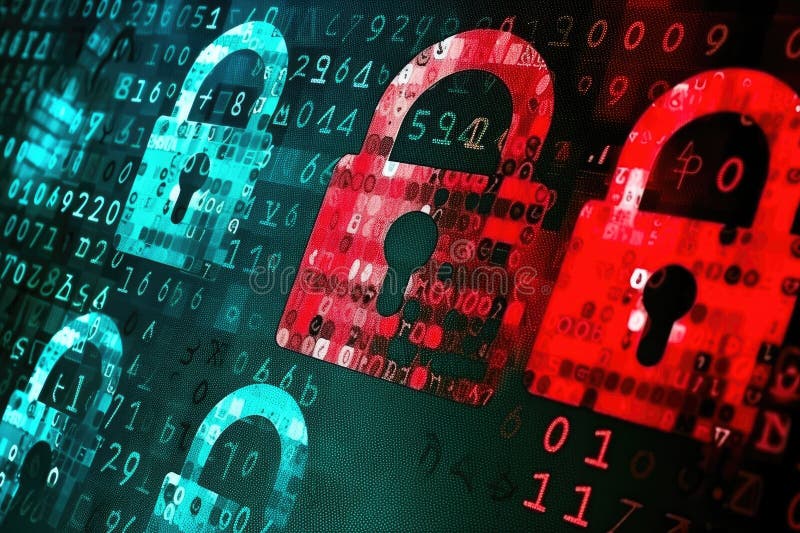 Cybersecurity Breach and Protection. Cyber Security. Stock Illustration ...