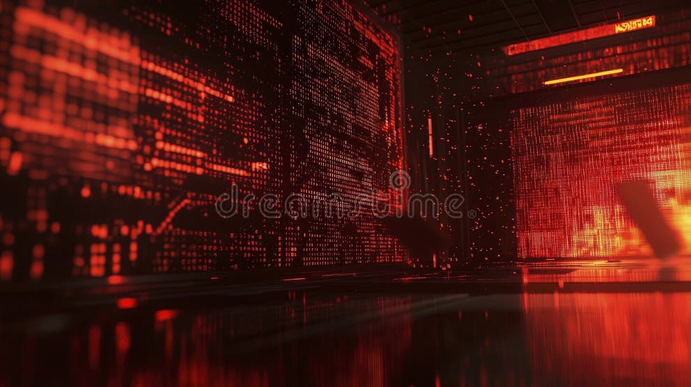 Cybersecurity Breach Simulationdata Firewall Security Risks Digital ...