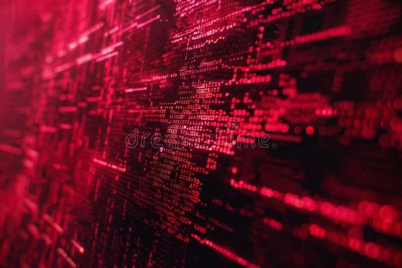 Cybersecurity Breach Warning Sign. Cyber Security. Stock Illustration ...