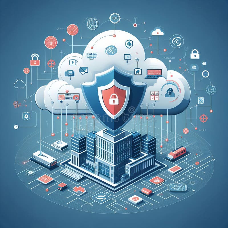 Cybersecurity Cloud Computing Concept Stock Illustration - Illustration ... Cybersecurity Cloud Computing Concept Stock Illustration - Illustration ...