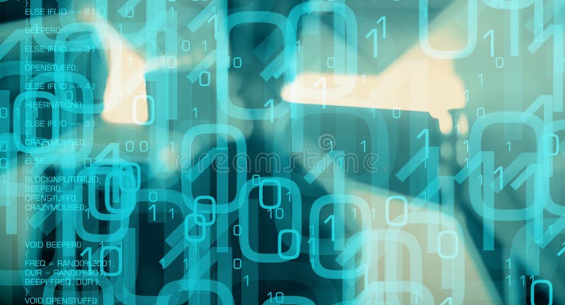 Cybersecurity Computer Abstract Green Background Stock Illustration ...