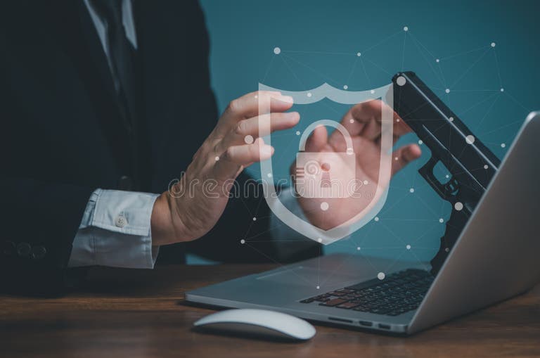 Cybersecurity, Computer Finance Hacker Concept, Businessman Get Hacked ...