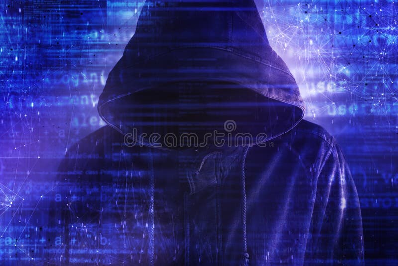 Cybersecurity, Computer Hacker with Hoodie Stock Photo - Image of hack, computer: 132493512