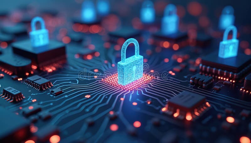 479 Digital Lock Circuit Board Cybersecurity Data Protection Encryption Concept Stock Photos ...