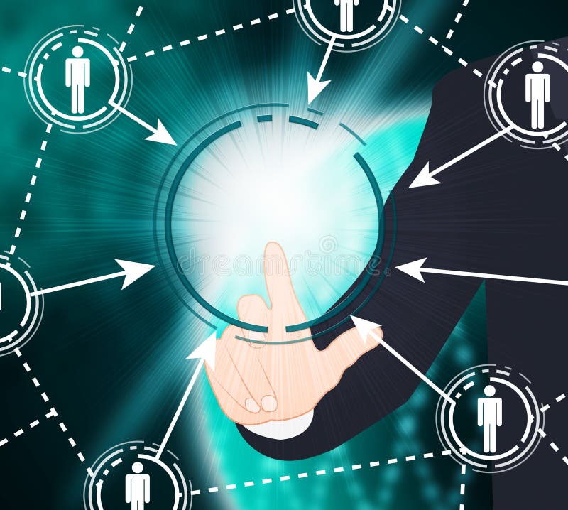 Cybersecurity Concept Digital Cyber Security 2d Illustration Stock ...