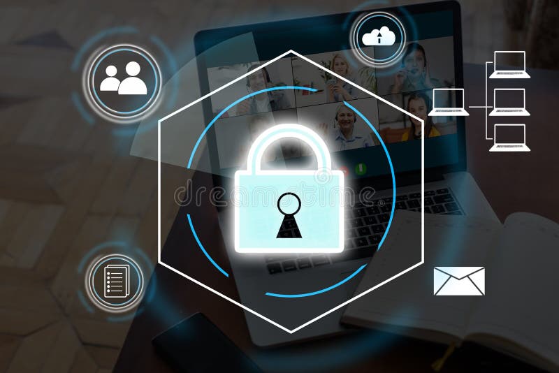 Cybersecurity Concept Global Network Security Technology, Business ...