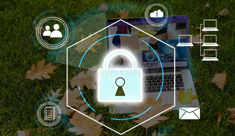Cybersecurity Concept Global Network Security Technology Business