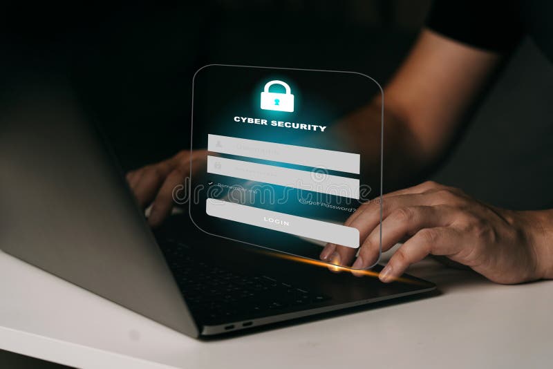 Cybersecurity Concept Global Network Security Technology with Business ...