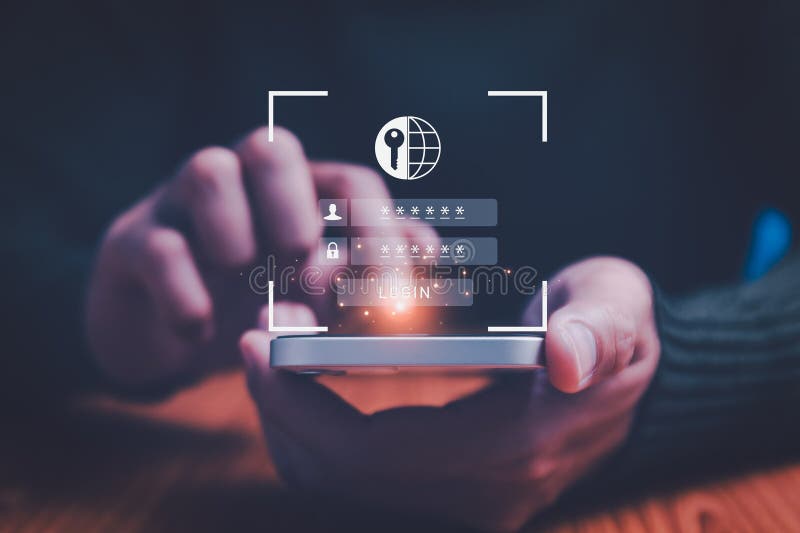 Cybersecurity Concept Global Network Security Technology, Businessman ...