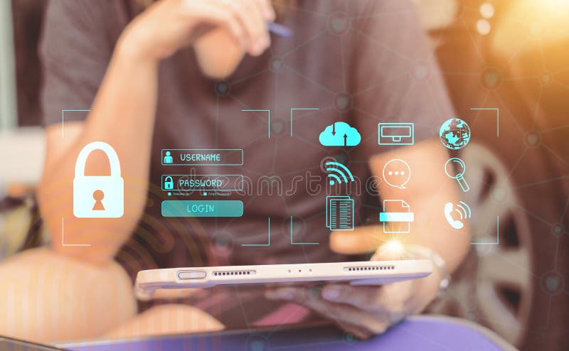 Cybersecurity Concept Global Network Security Technology, Protect ...