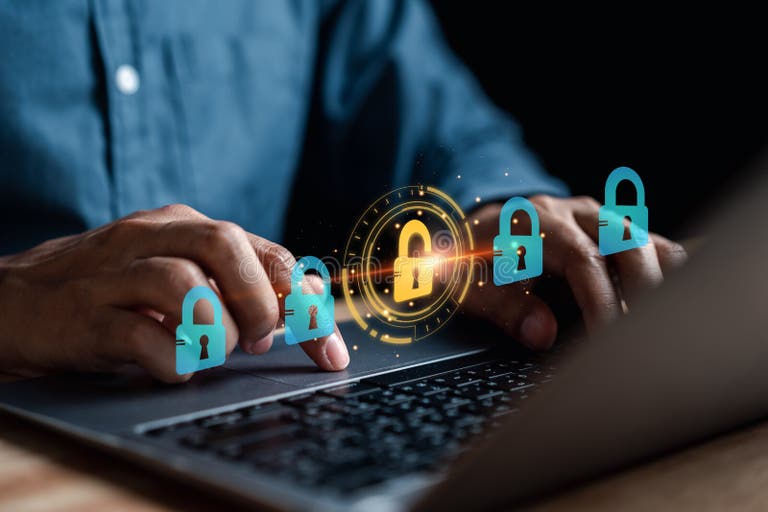 Cybersecurity Concept Identity Theft, Database Hacks, Internet Cyber ...