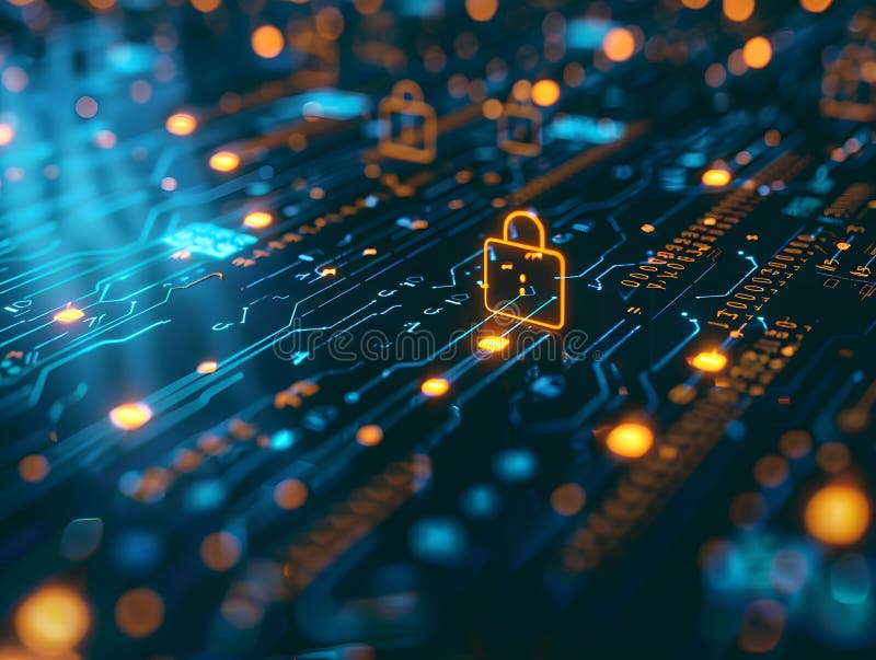 Cybersecurity Concept Illustrated through Abstract Background ...