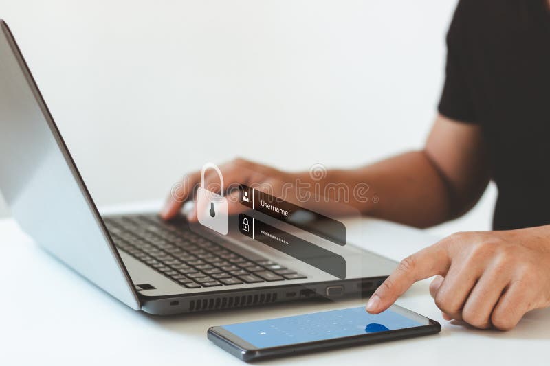 Cybersecurity Concept Multi Factor Verification User Authentication System With Username And